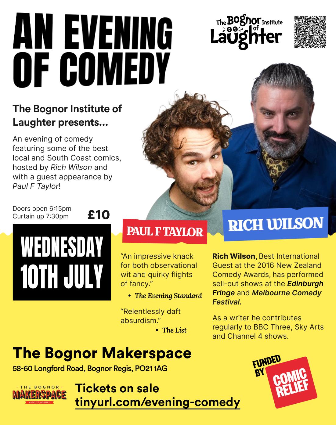 The Bognor Institute of Laughter presents an evening of comedy - What's ...