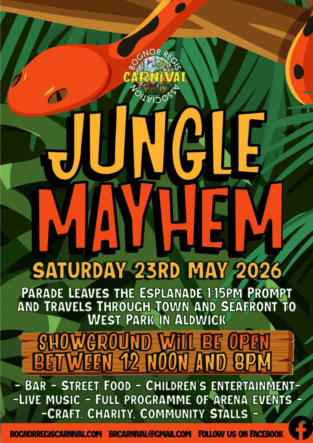 Jungle Mayhem – Bognor Regis Carnival - What's On - Love Bognor Regis